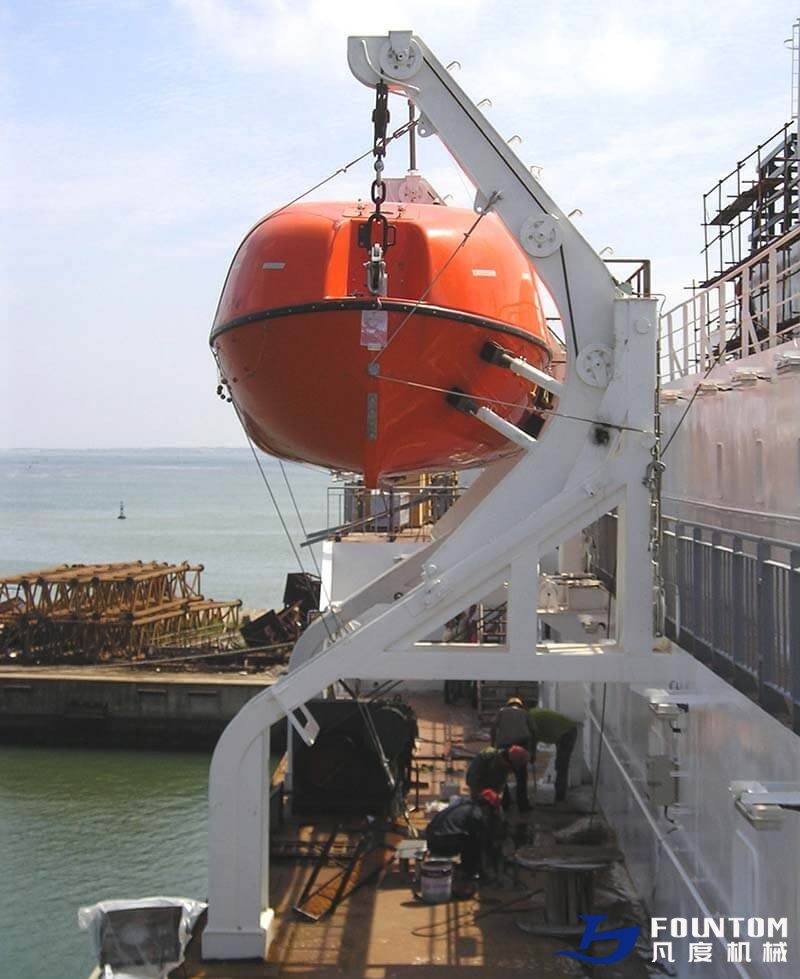 Overhead Rolling Davit For Lifeboat And Rescue Boat - Fountom Marine